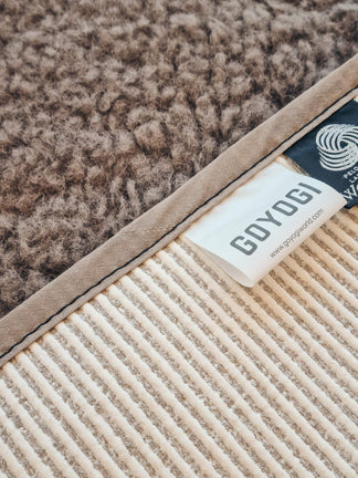Release Wool Yoga Mat 75 x 200 cm - Light Brown – goyogi.dk